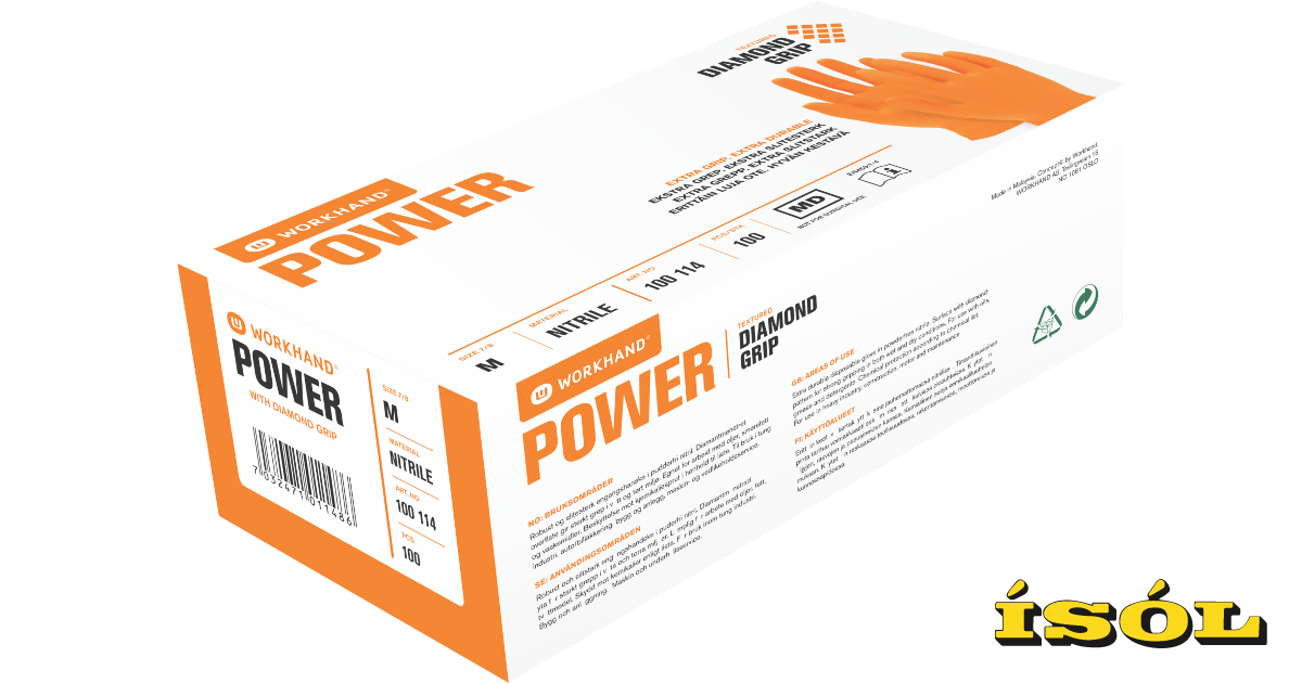 Ísól | Power Einnota hanskar